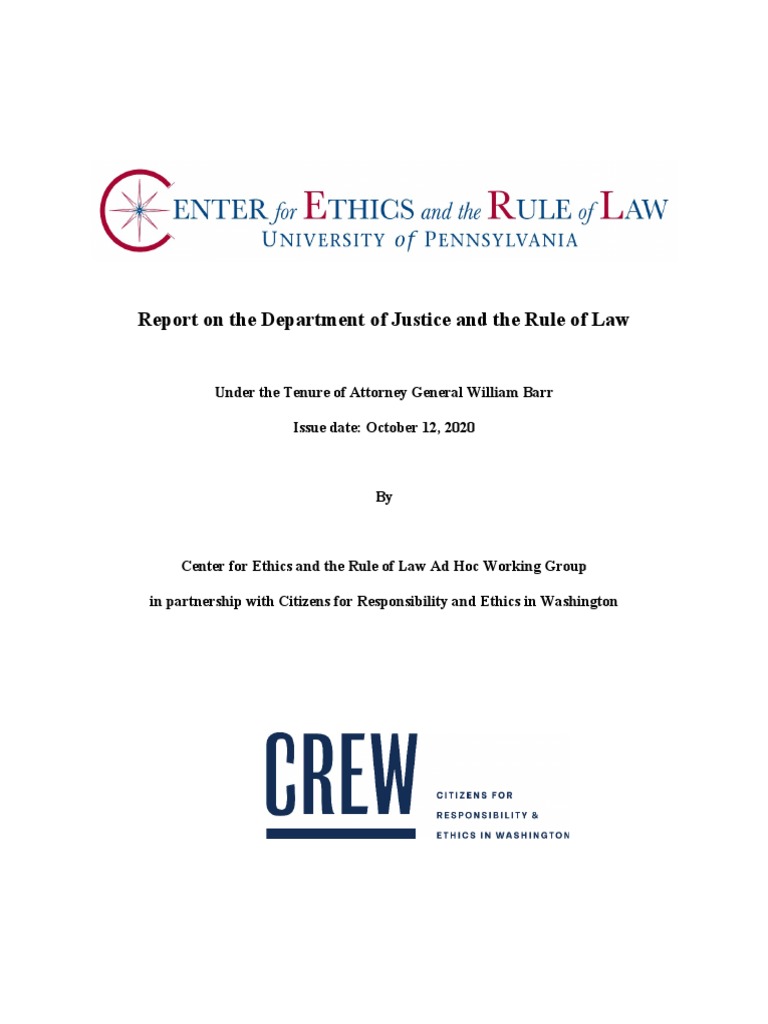 CERL Barr Report | PDF | Donald Trump | American Government