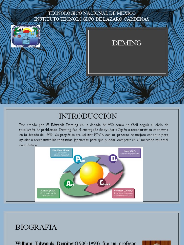 Centro de Aprendizaje Deming | PDF | Calidad (comercial) | Producto ...