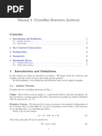 Chapter 1 Crystal Structure | PDF | Crystal Structure | Lattice (Group)