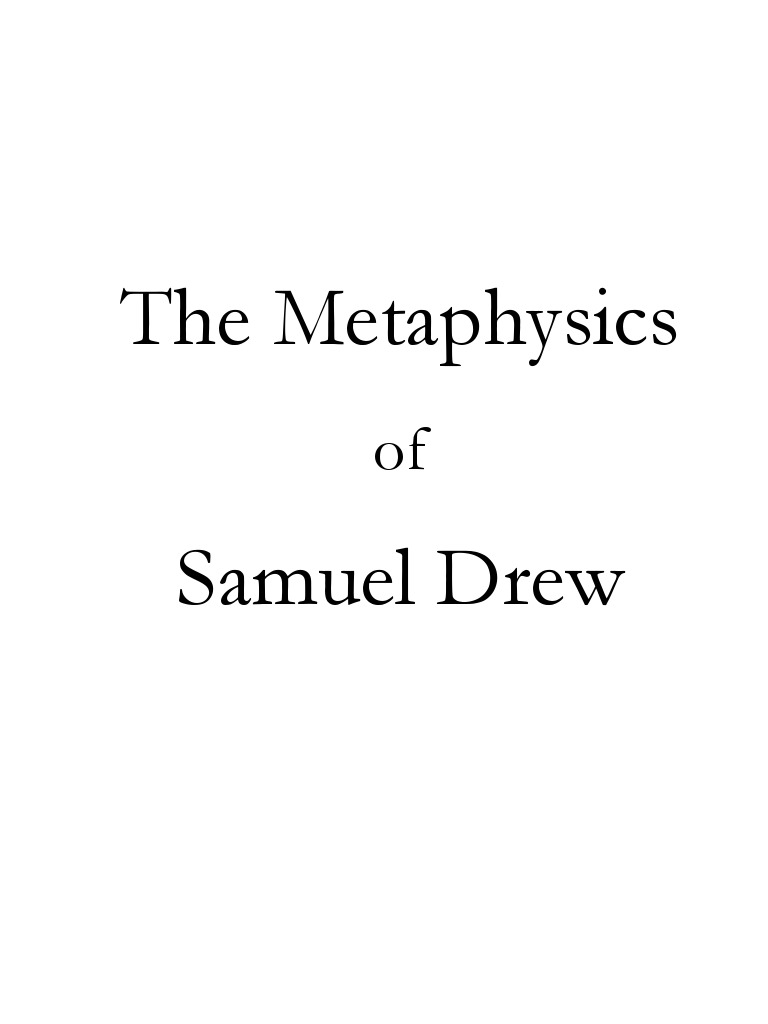 Samuel Drew | PDF | Soul | Matter