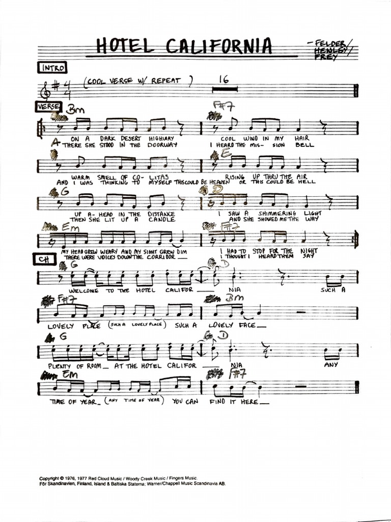 Hotel California (Original Key) | PDF