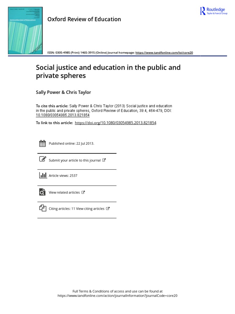 Sally Power 2 | PDF | Social Justice | Public Sphere