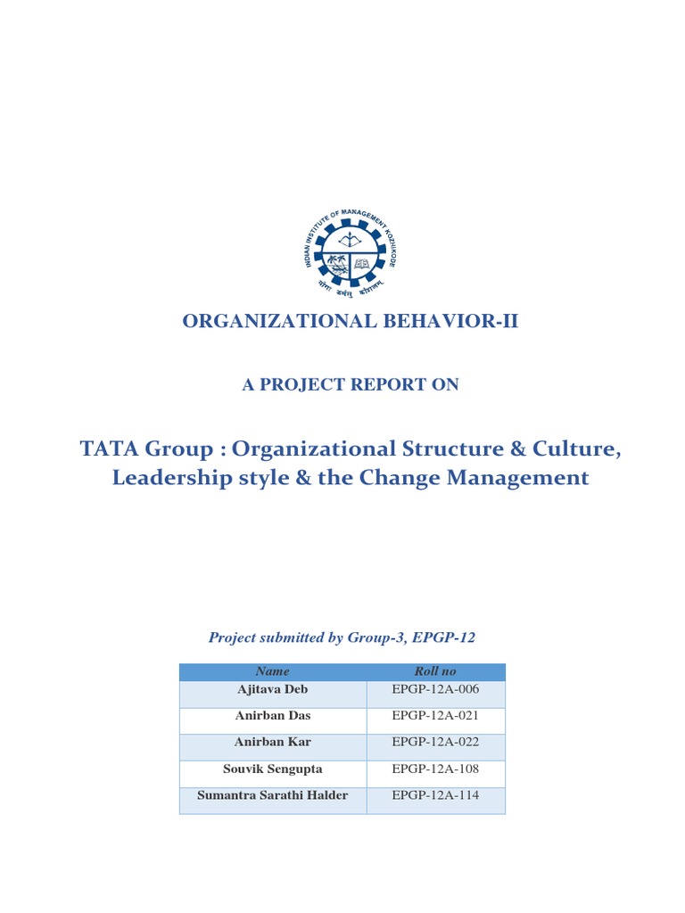 Tata Group: Structure and Leadership Analysis | PDF | Leadership ...