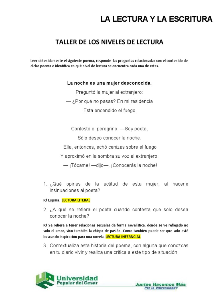 Niveles de Lectura | PDF