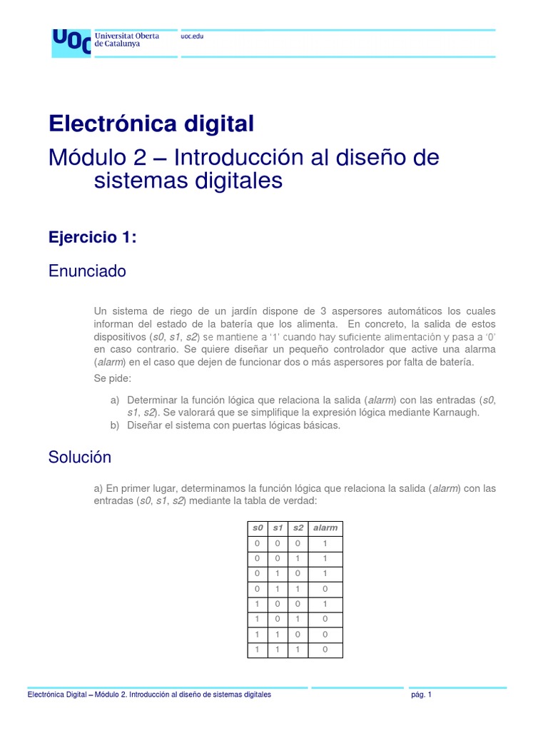 Ed Mod2 Ejercicios Resueltos | PDF | Puerta lógica | Información digital