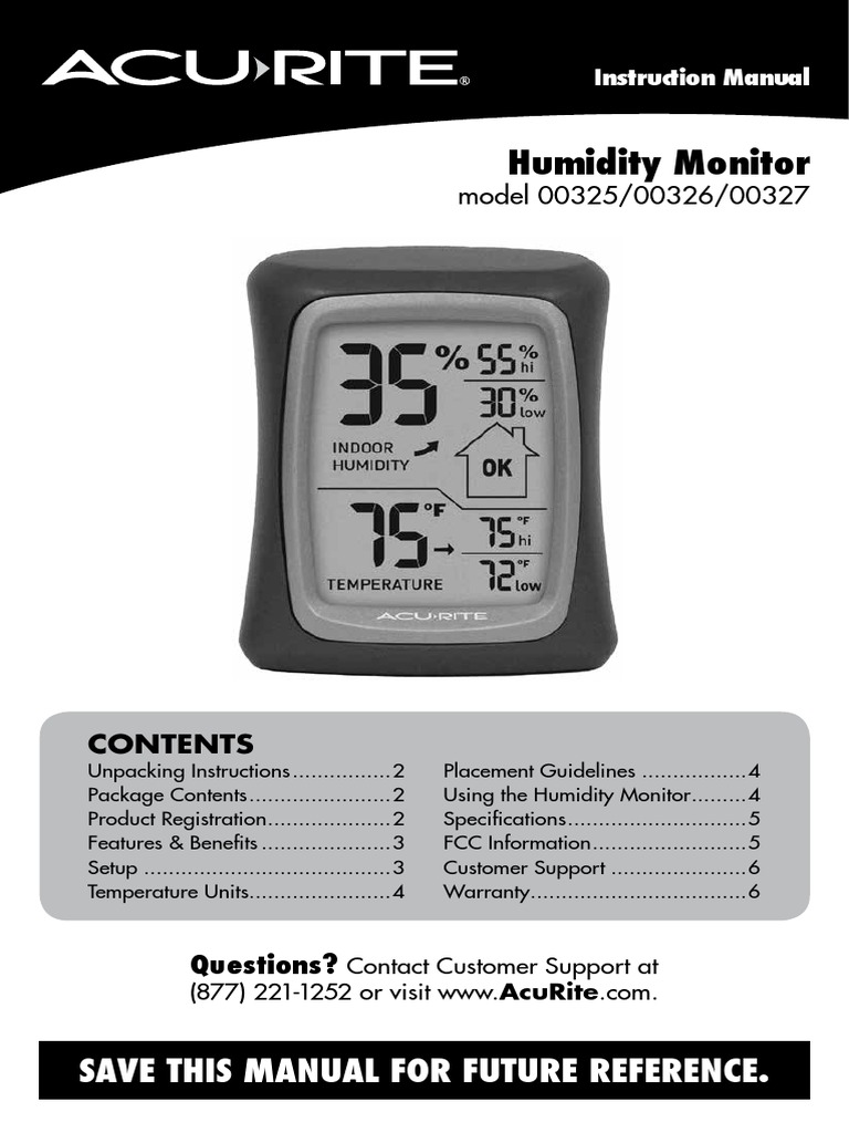 Acurite - 00325 - 00326 - 00327 - Instruction Manual PDF | PDF ...