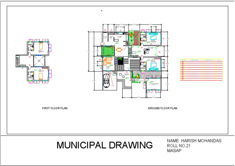 Municipal Drawing: Name Harish Mohandas Roll No.21 Masap | PDF ...