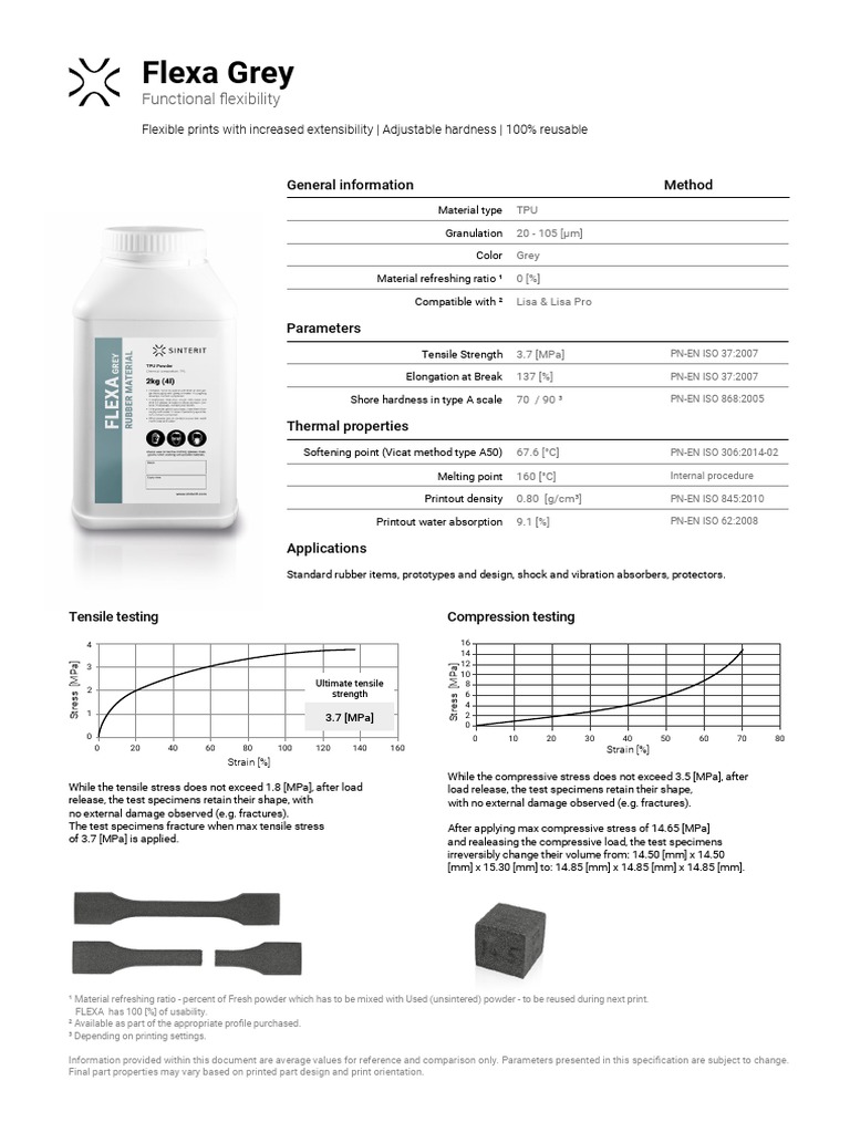 TPU Flex Material for Prototyping | PDF | Strength Of Materials ...