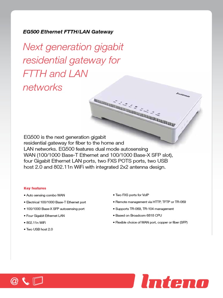 Next Generation Gigabit Residential Gateway For FTTH and Lan Networks | PDF | Session Initiation ...