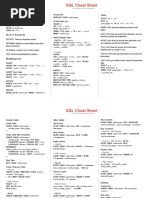 Oracle SQL Cheatsheet | PDF | Table (Database) | Data Management