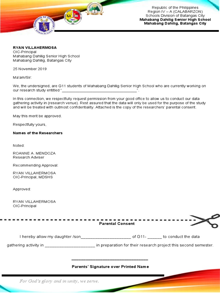 Letter To The Principal | PDF