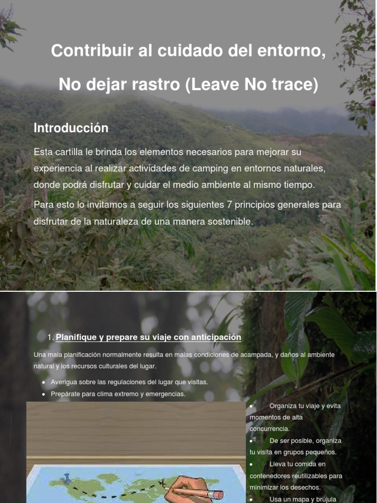 Evidencia 7 - Cartilla No Dejar Rastro | PDF | Cámping | Residuos