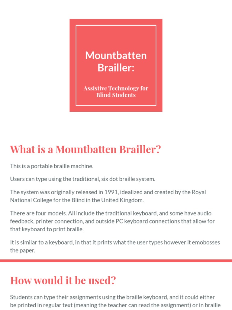 Mountbatten Brailler | PDF | Communication | Science