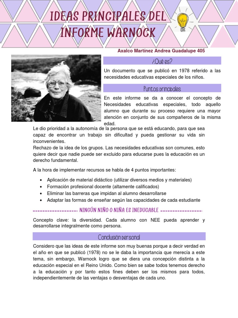 Informe de Warnock | PDF