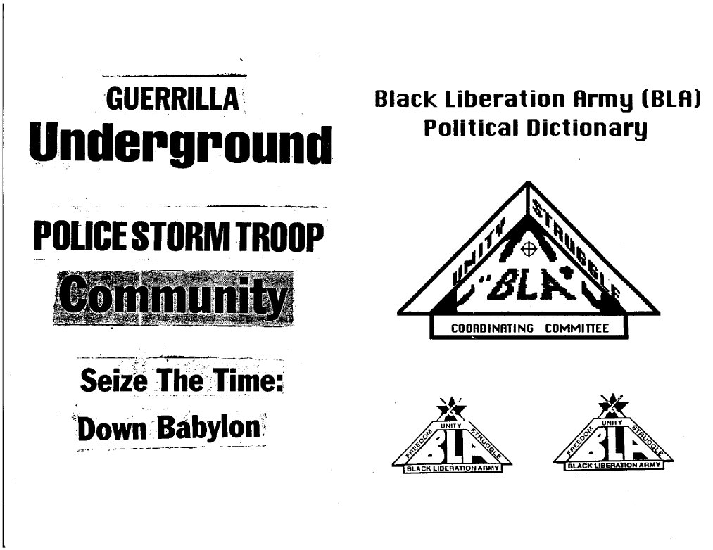 Black Liberation Army Political Dictionary | PDF