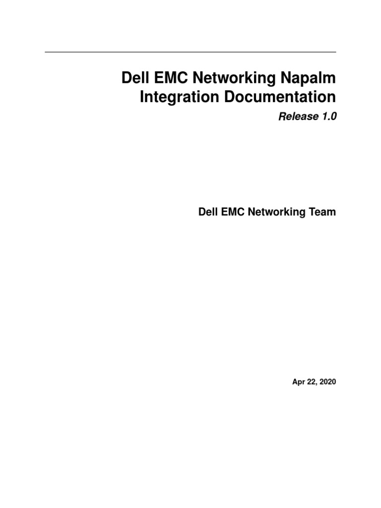 Dell EMC Networking Napalm | PDF | File Transfer Protocol | Computer Data