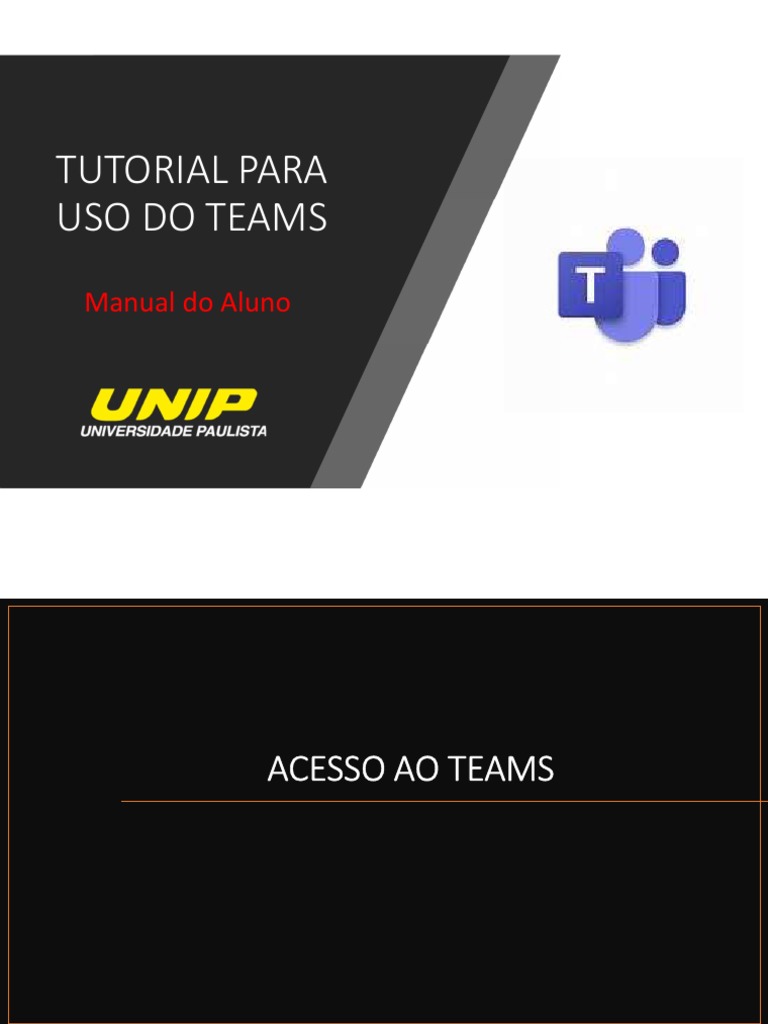 Tutorial de Uso Do TEAMS - Manual Aluno | PDF | Programas | Tecnologia digital