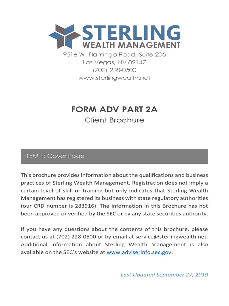 Form Adv1 PDF | PDF | Exchange Traded Fund | Option (Finance)