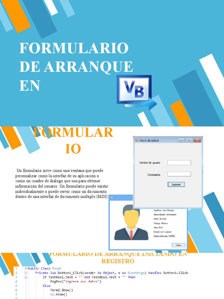 Creación de Formulario en Visual Basic | PDF | Ventana (informática) | Software del sistema