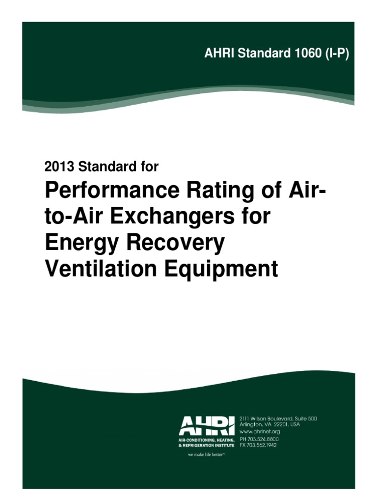 AHRI Standard 1060 (I-P) - 2013 | PDF | Electromechanical Engineering ...