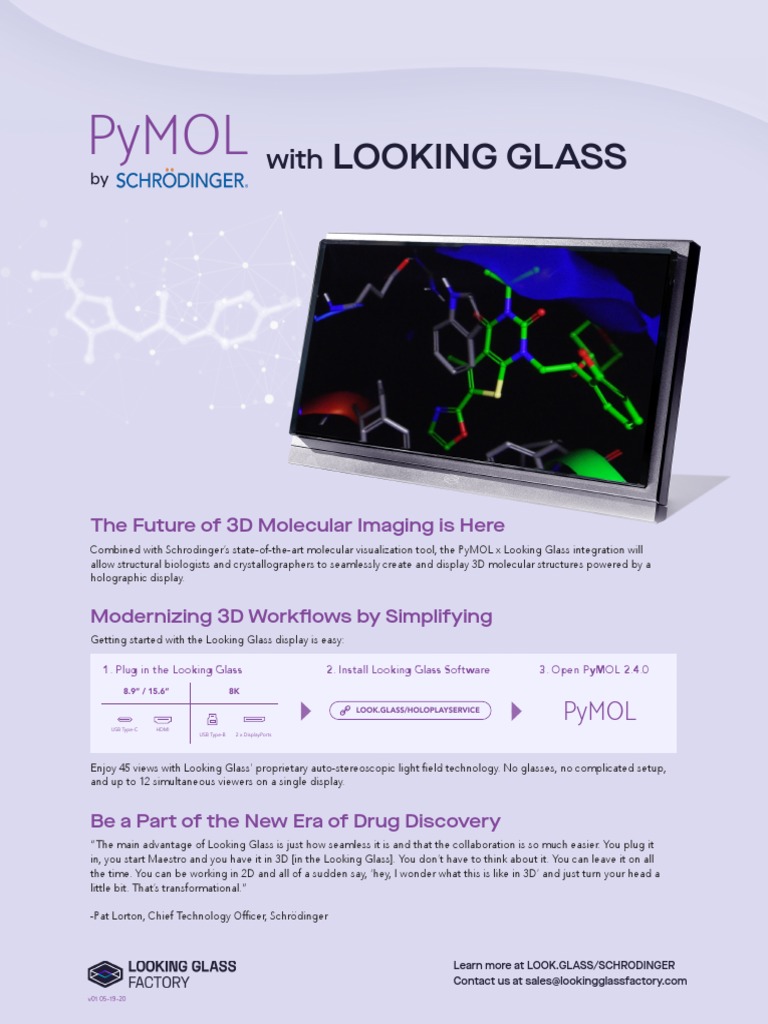 Looking Glass Pymol Info Sheet | Download Free PDF | 3 D Computer ...