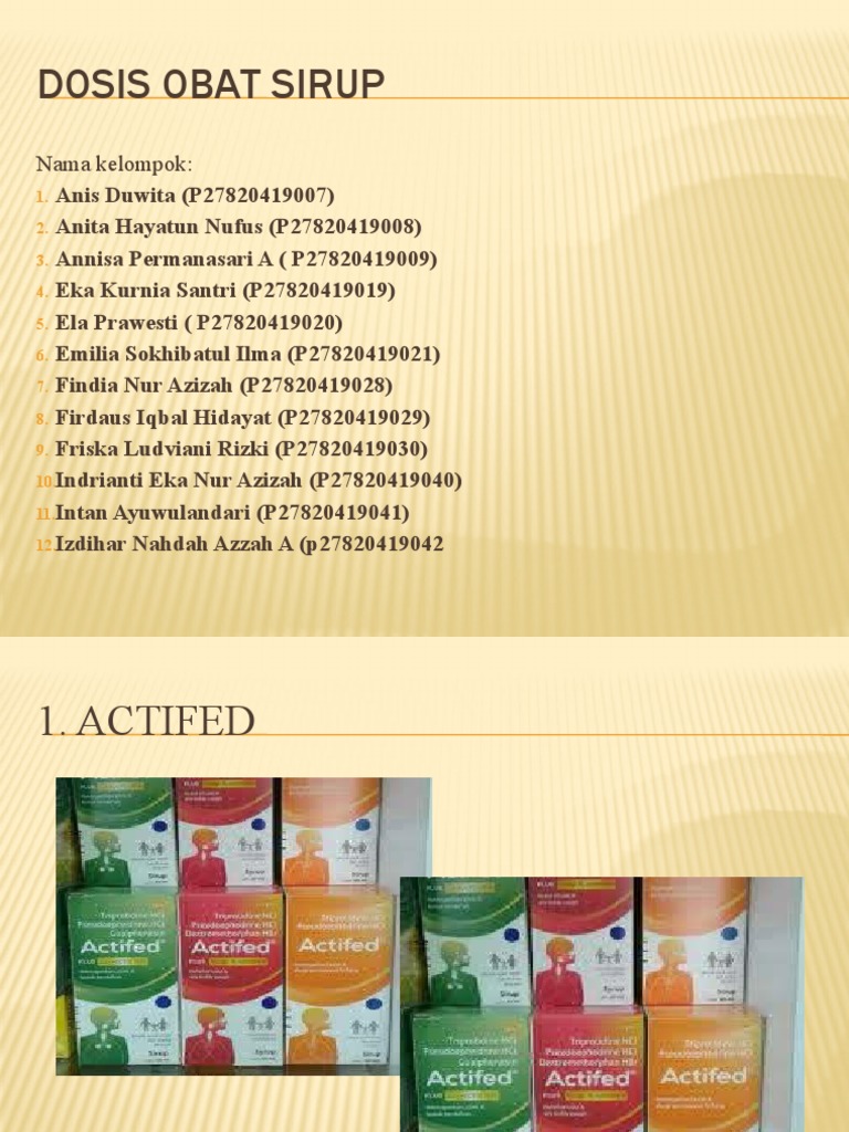 Dosis Obat Sirup | PDF | Kesehatan Holistik