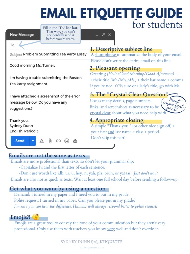 Email Etiquette Guide For Students | PDF | Cognitive Science | Linguistics