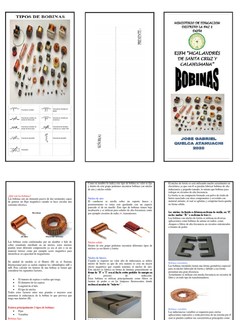 Triptico Bobinas | PDF | Inductor | Inductancia
