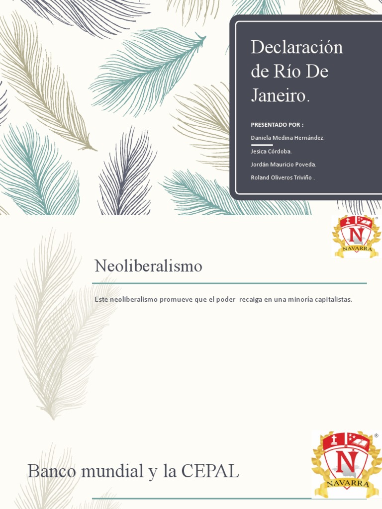 Diapositiva Declaracion de Rio de Janeiro. | PDF | Comercio | Globalización