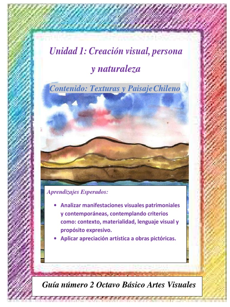 2 Guía Octavo Basico Artes PDF | Descargar gratis PDF | Pinturas | Dibujo