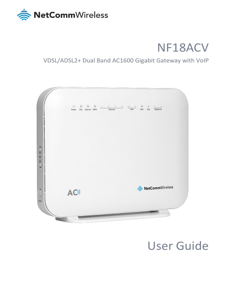 NF18ACV User Guide | PDF | Fiber To The X | Wi Fi