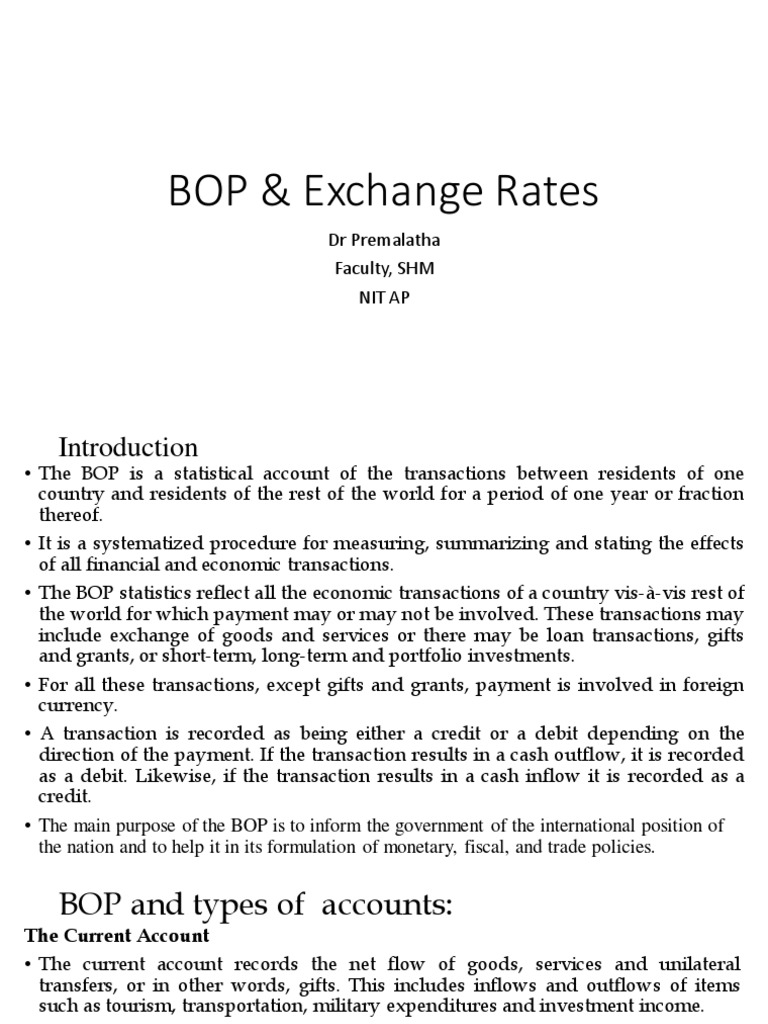 Bop and Payments Full | PDF | Balance Of Payments | Monetary Policy