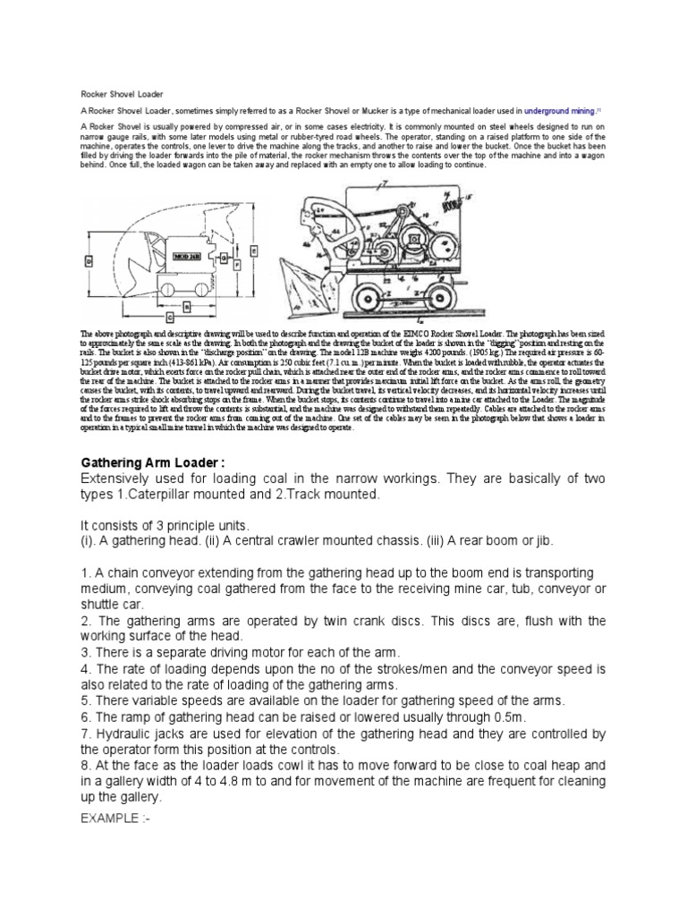 Rocker Shovel Loader | PDF | Loader (Equipment) | Vehicles