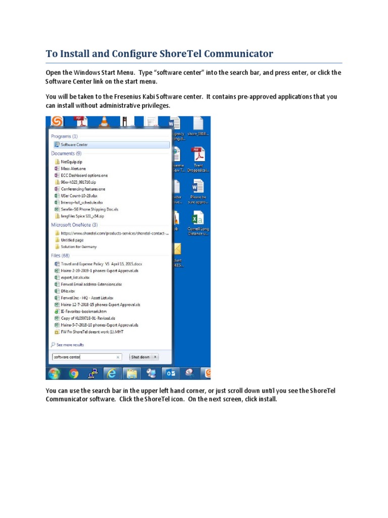 To Install and Configure ShoreTel Communicator-Revised Software CTR ...