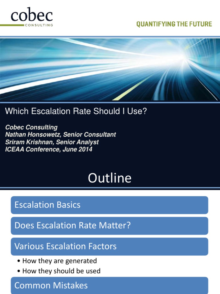 LC 1 Presentation Which Escalation Rate Should I Use | PDF | Consumer ...