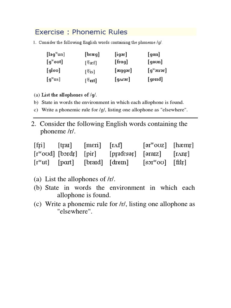 15 B Exo Phono Rules | PDF