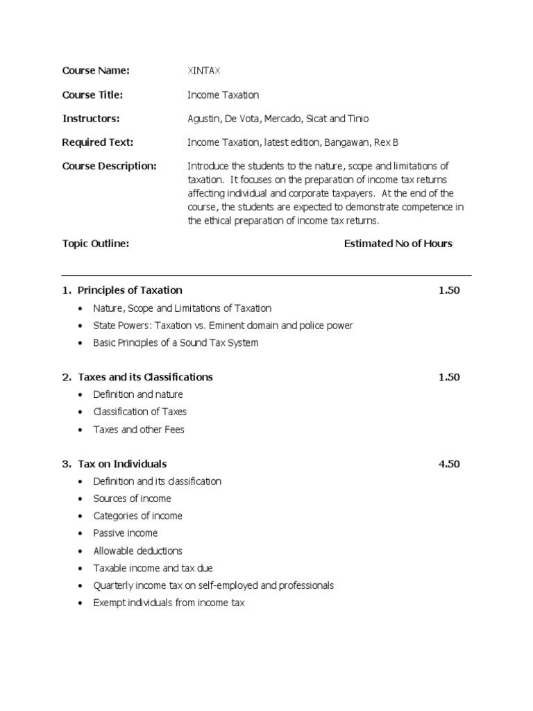 Income Taxation, Latest Edition, Bangawan, Rex B | PDF | Taxation In ...