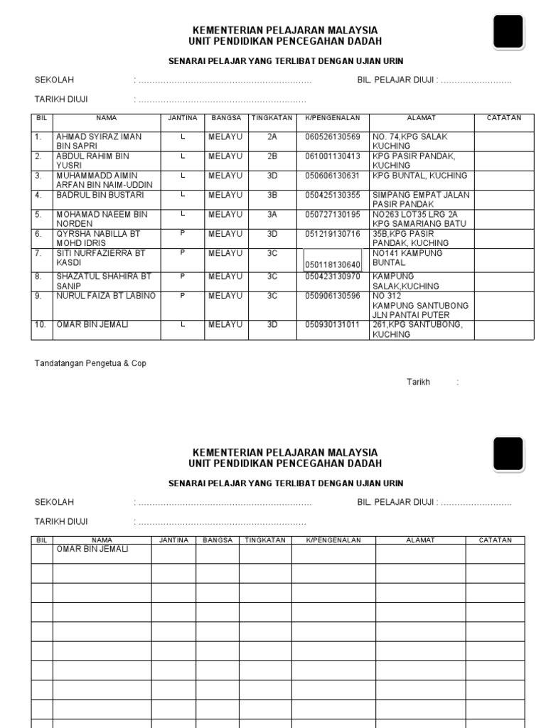Borang b1 Ppda - 1 | PDF