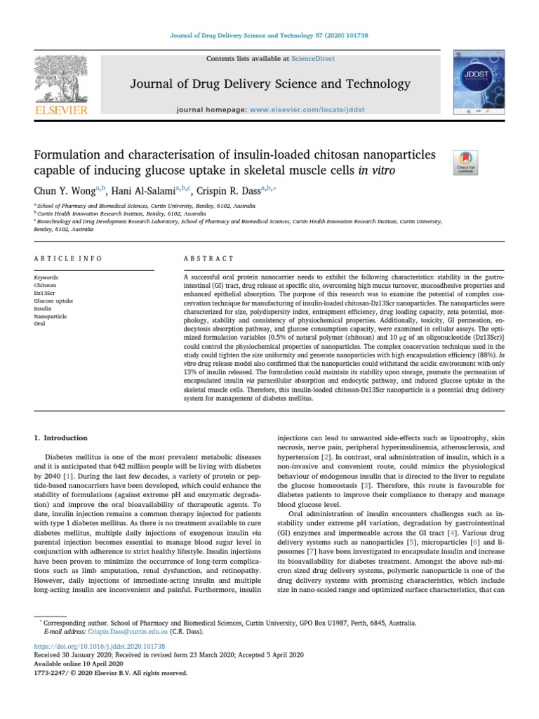 Journal of Drug Delivery Science and Technology: Sciencedirect | PDF ...