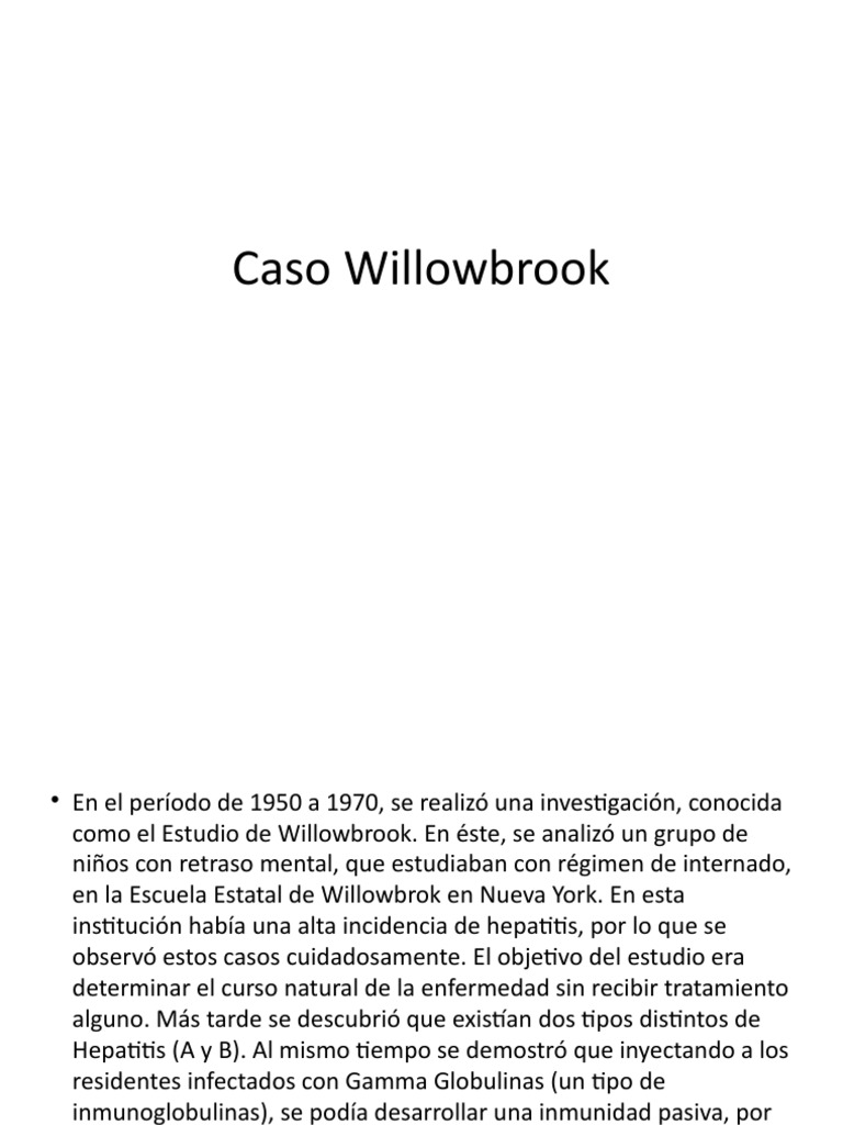 Caso Willowbrook para Seguir La Presentacion | PDF | Invalidez | Abuso ...