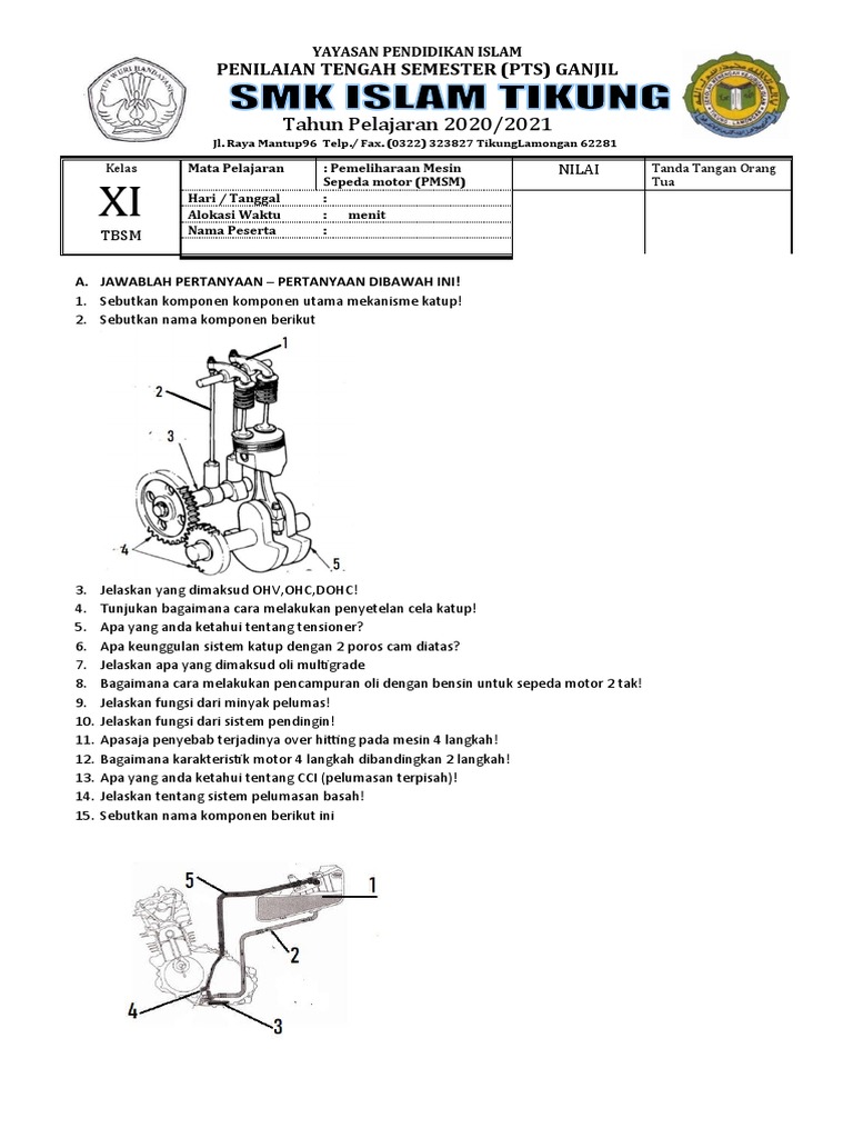 Soal Pat Mesin Xi TBSM | PDF