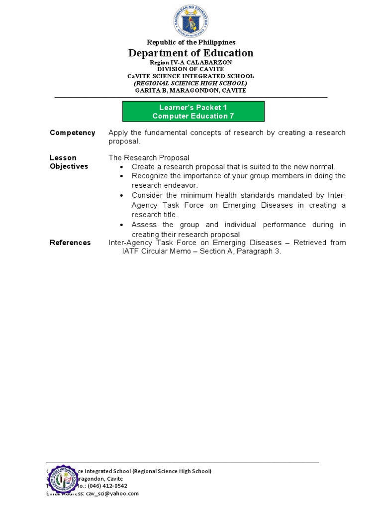 Activity Sheets in Research III | PDF | Science | Behavior Modification