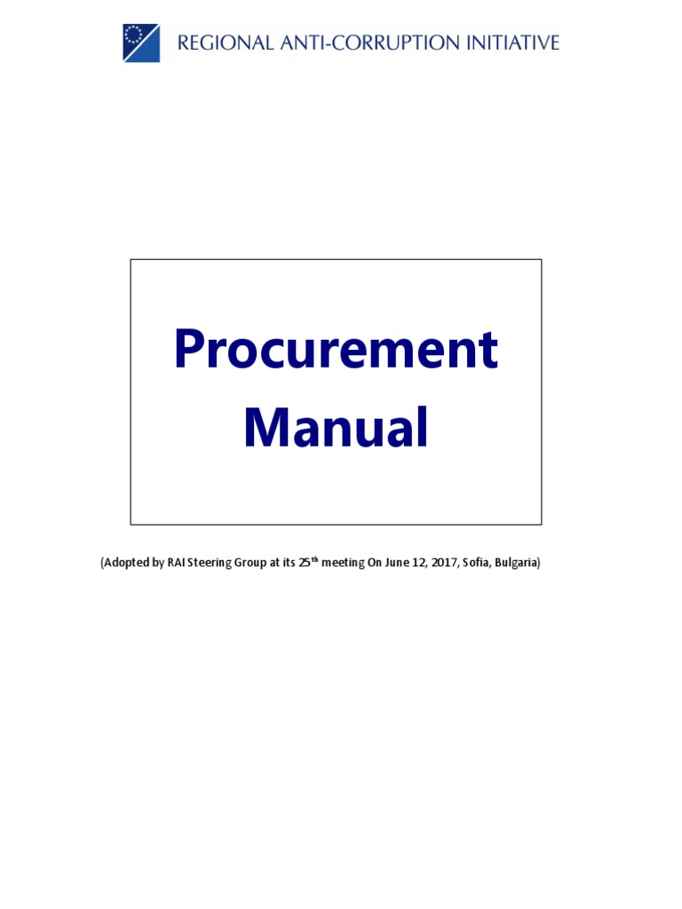 Procurement-Manual Jun2017 PDF | PDF | Procurement | Evaluation