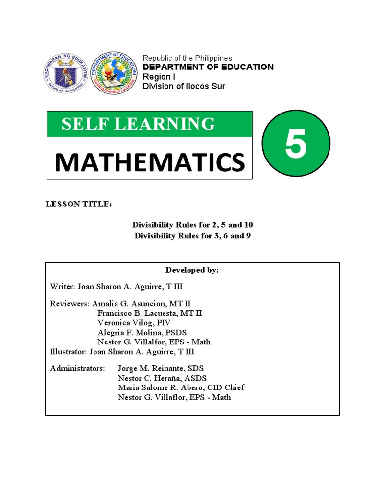 Mathematics: Self Learning Kit in Inin | PDF | Teaching | Numbers