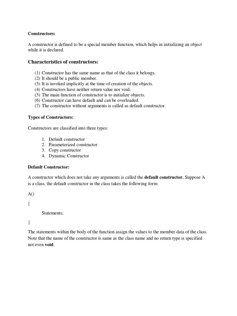 Unit Iv Notes Part Ii Pdf Constructor Object Oriented Programming Programming