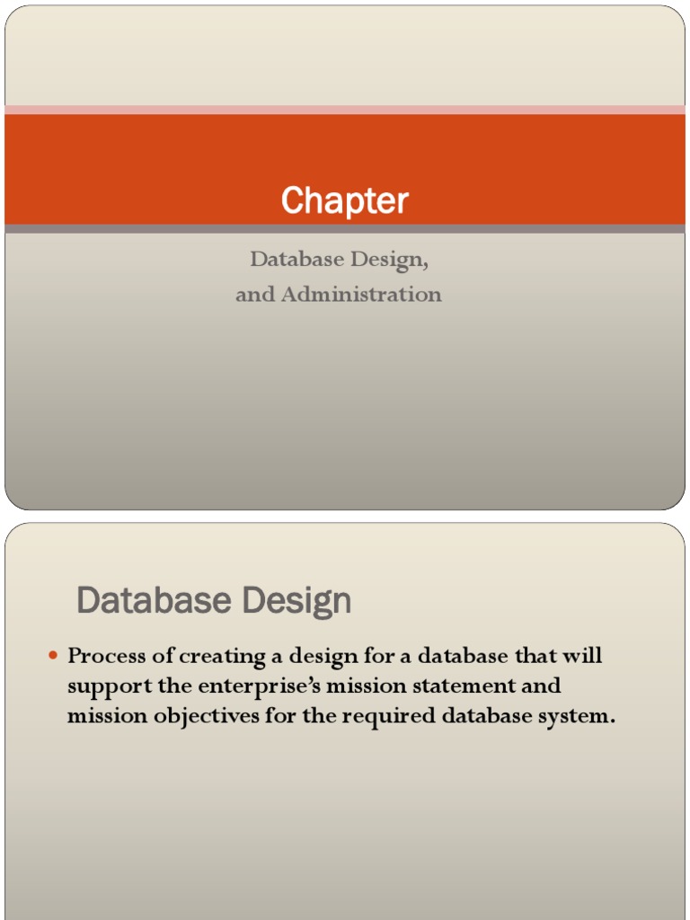 Database Design, and Administration | PDF