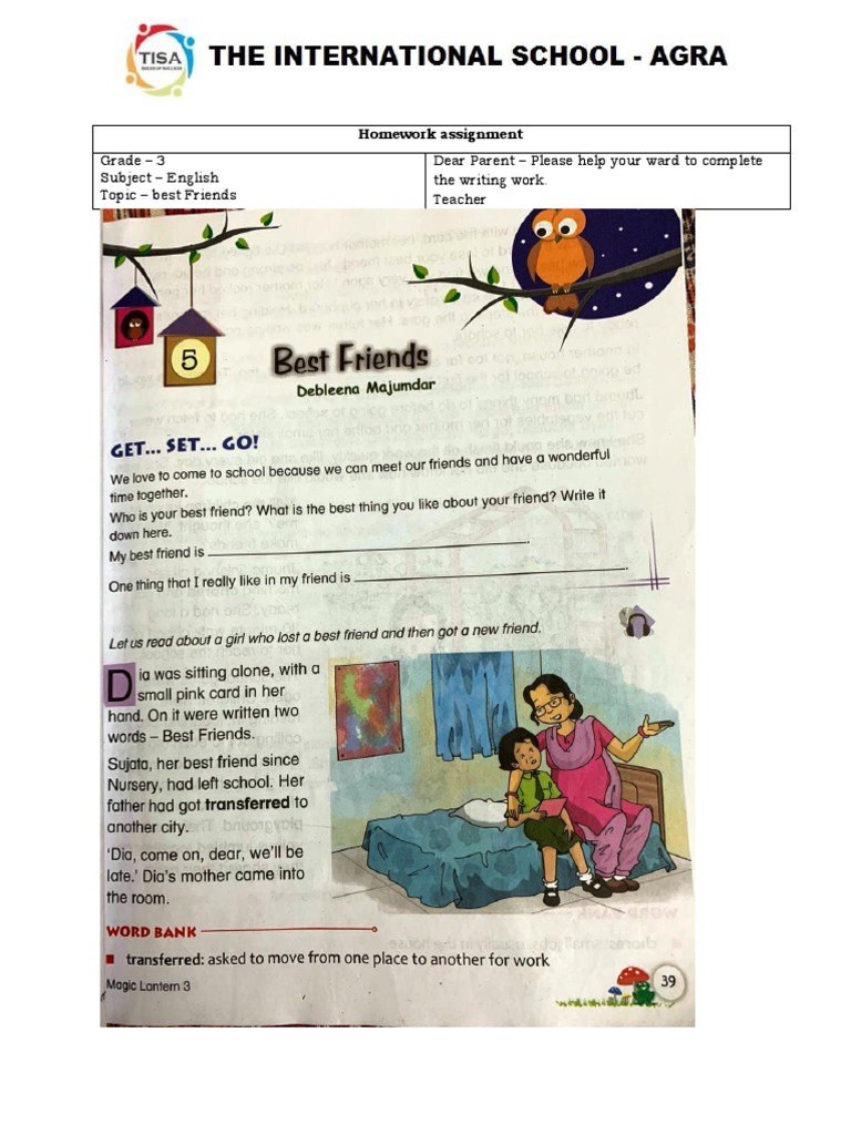 Grade 3 ENG CH 5 Best Friends | PDF | Home & Garden