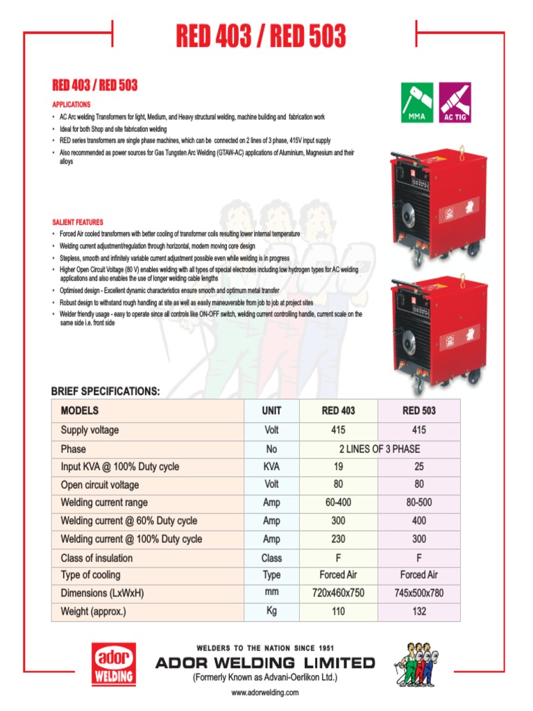 Red 403 Red 503 | PDF | Welding | Construction