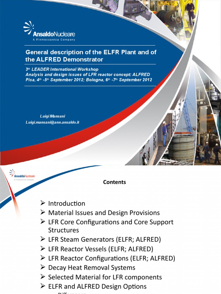 General Description of The ELFR Plant and of The ALFRED Demonstrator ...