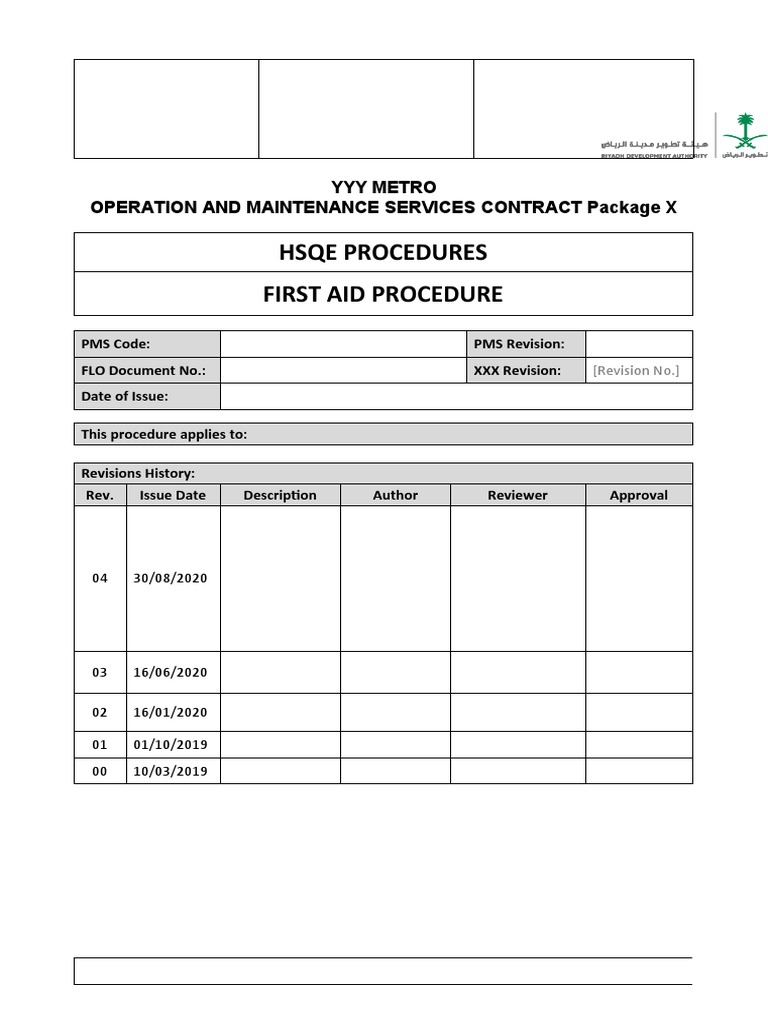 Sample - First Aid Procedure | PDF | First Aid | Emergency Medical Services